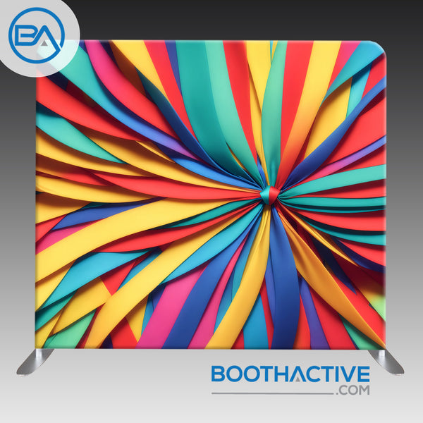 8' x 8' Backdrop - Dazzling Rainbow – BoothActive